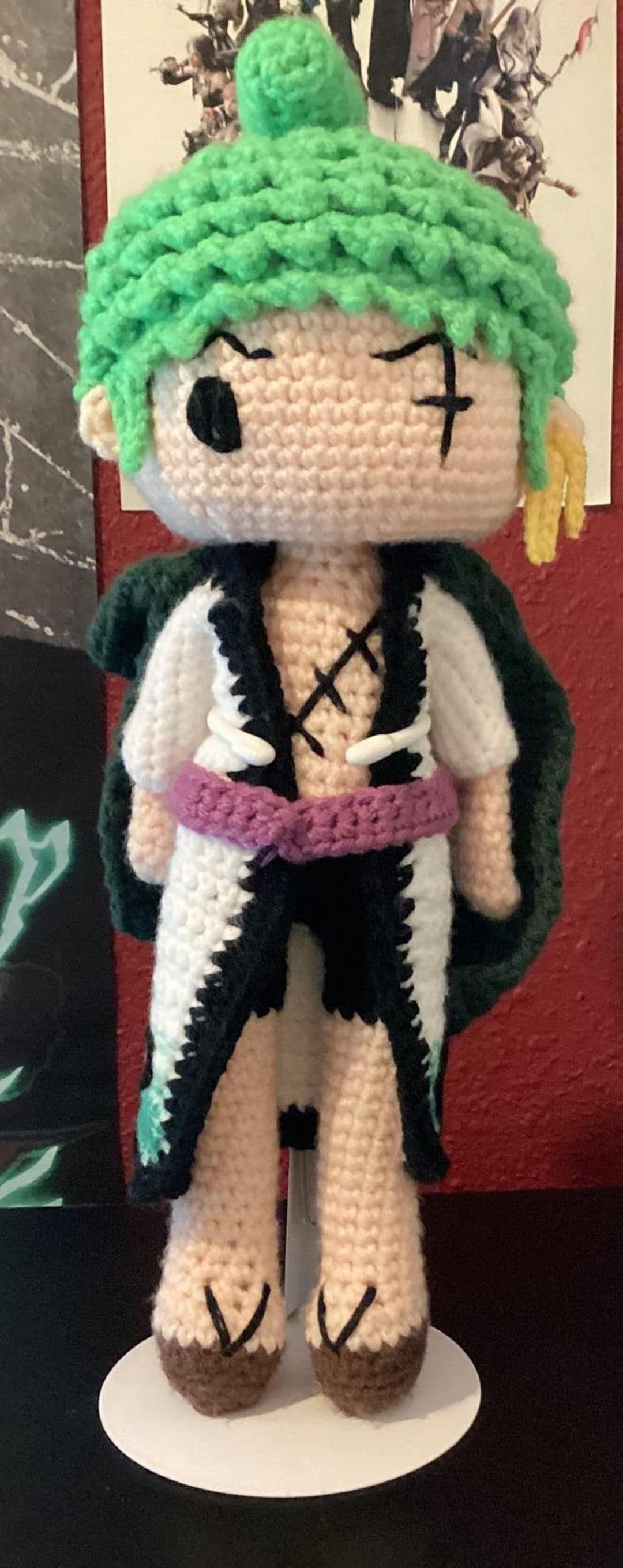Amigurumi One Piece Roronoa Zoro Crochet Doll - Etsy