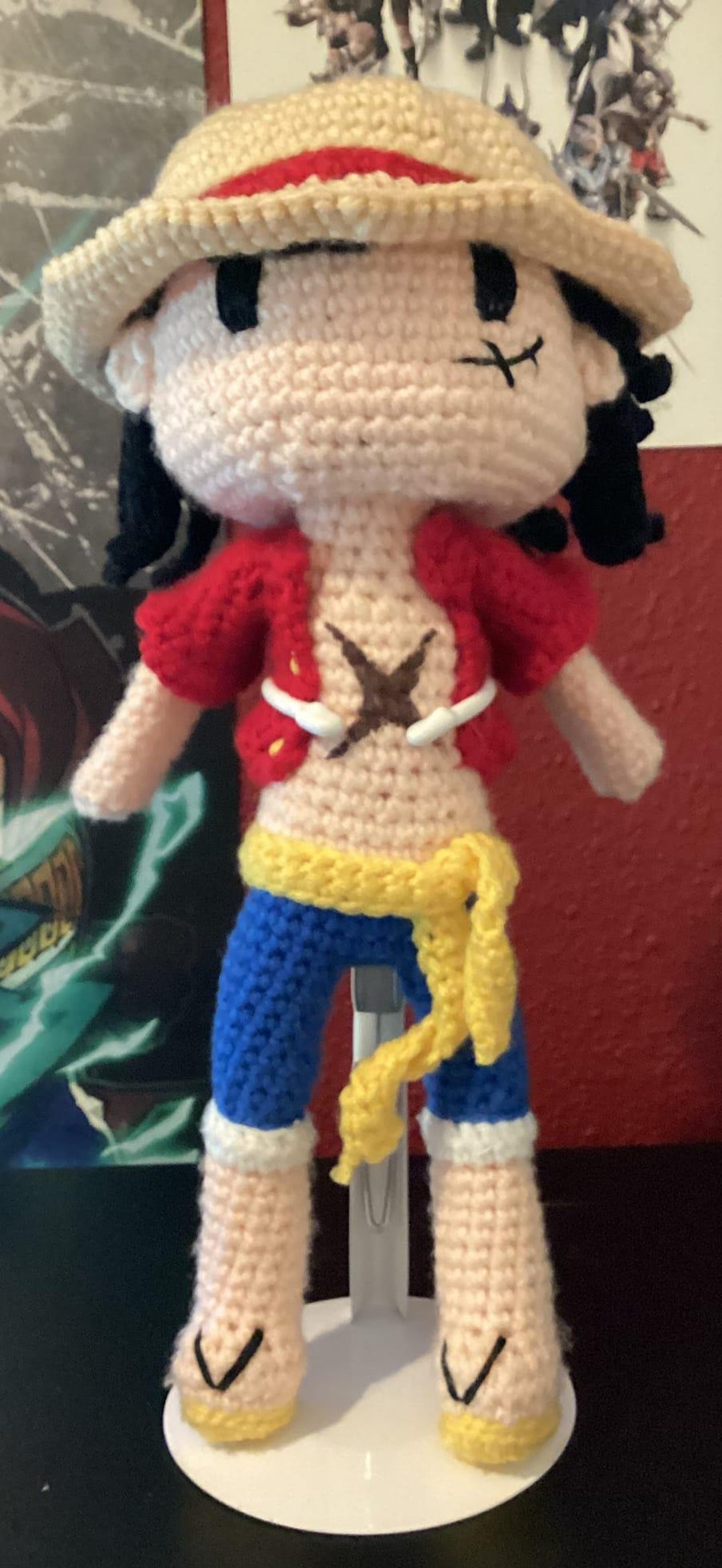 Amigurumi One Piece Monkey D. Luffy Crochet Doll - Etsy