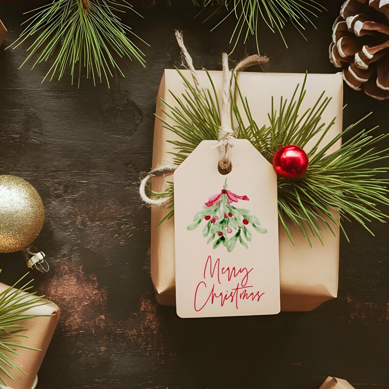 Editable Christmas Gift Tags | Printable Holiday Labels | Canva ...