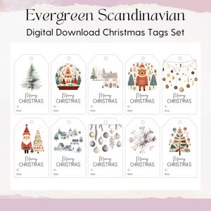 Editable Christmas Gift Tags | Printable Holiday Labels | Canva ...