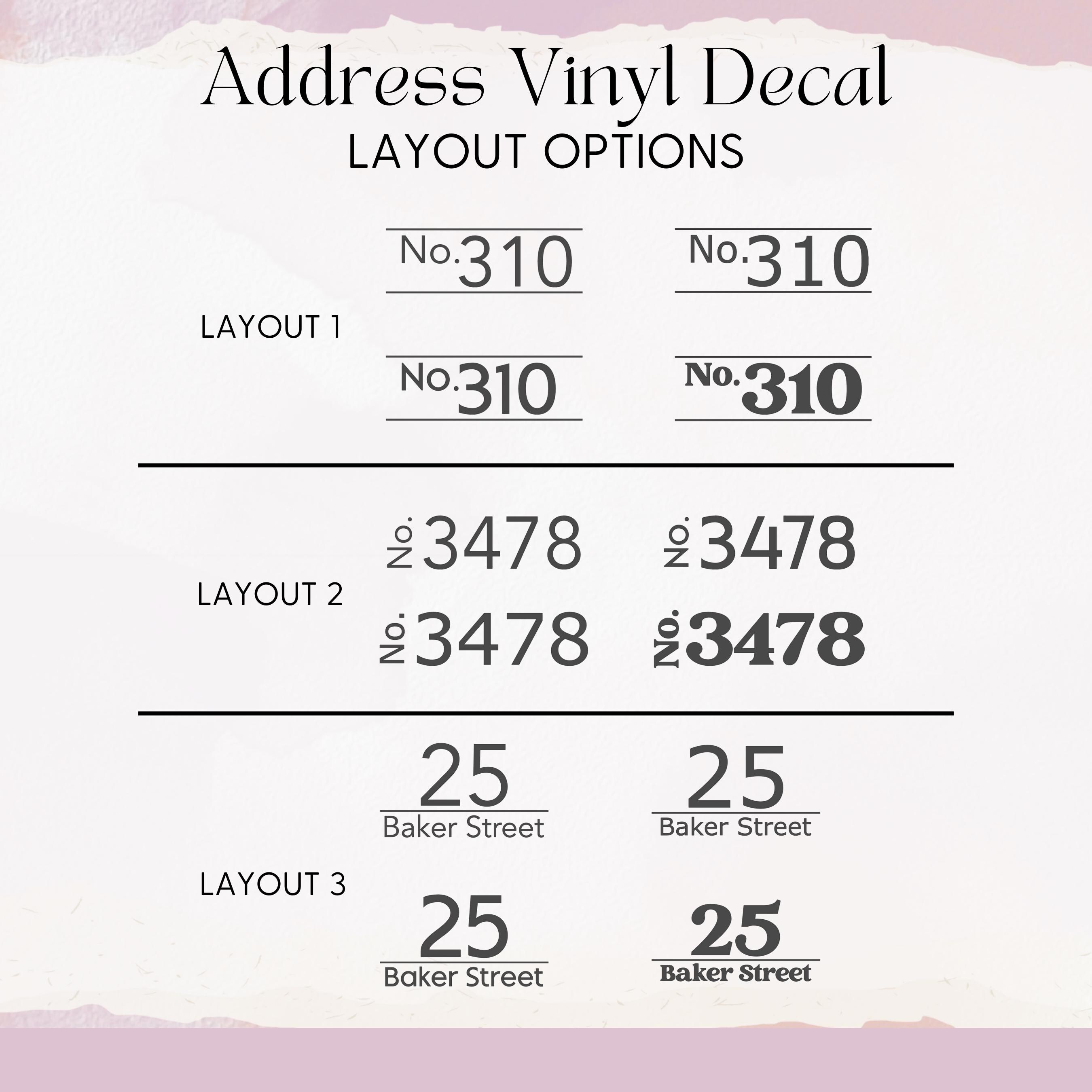 Address House Number Label Vinyl Decal - Etsy