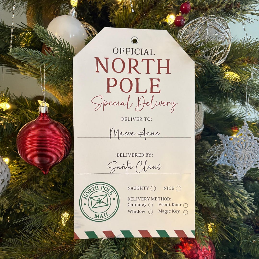 Large Christmas Gift Tags From Santa | 10x6.5” Jumbo Tags | 6 Designs ...