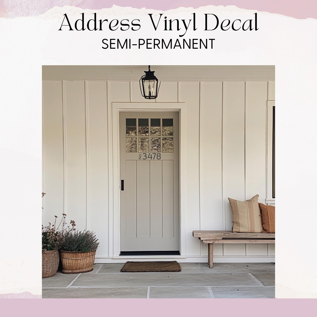 Address House Number Label Vinyl Decal - Etsy