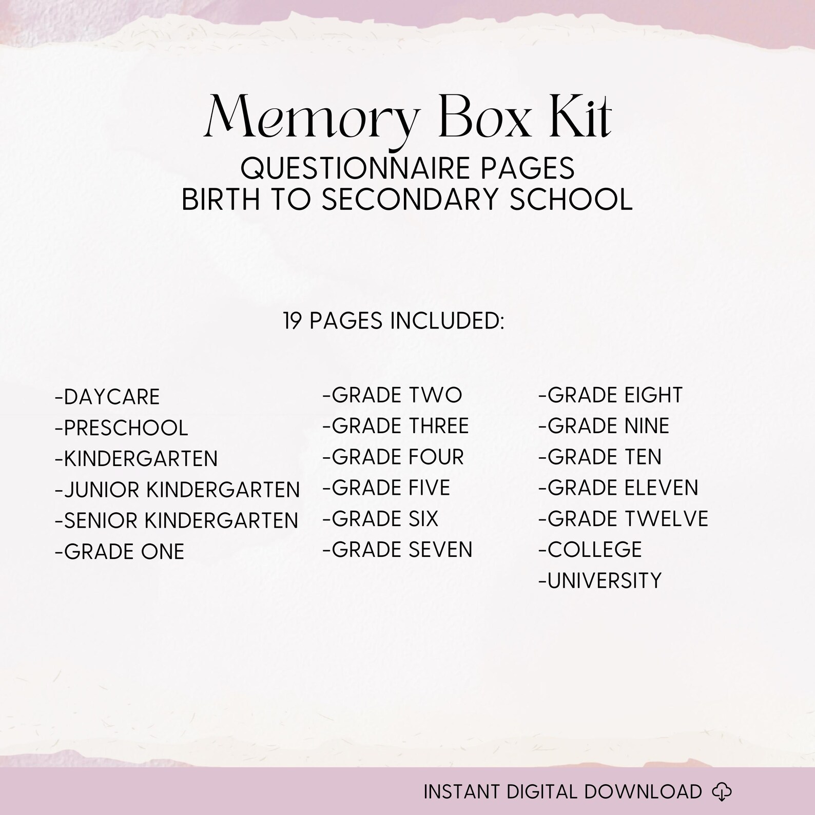 Memory Box Kit | Custom Vinyl Name Decal, File Folder Tabs ...