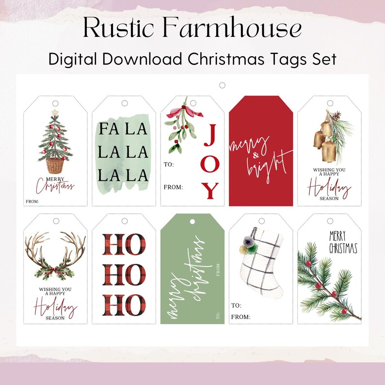 Editable Christmas Gift Tags | Printable Holiday Labels | Canva ...