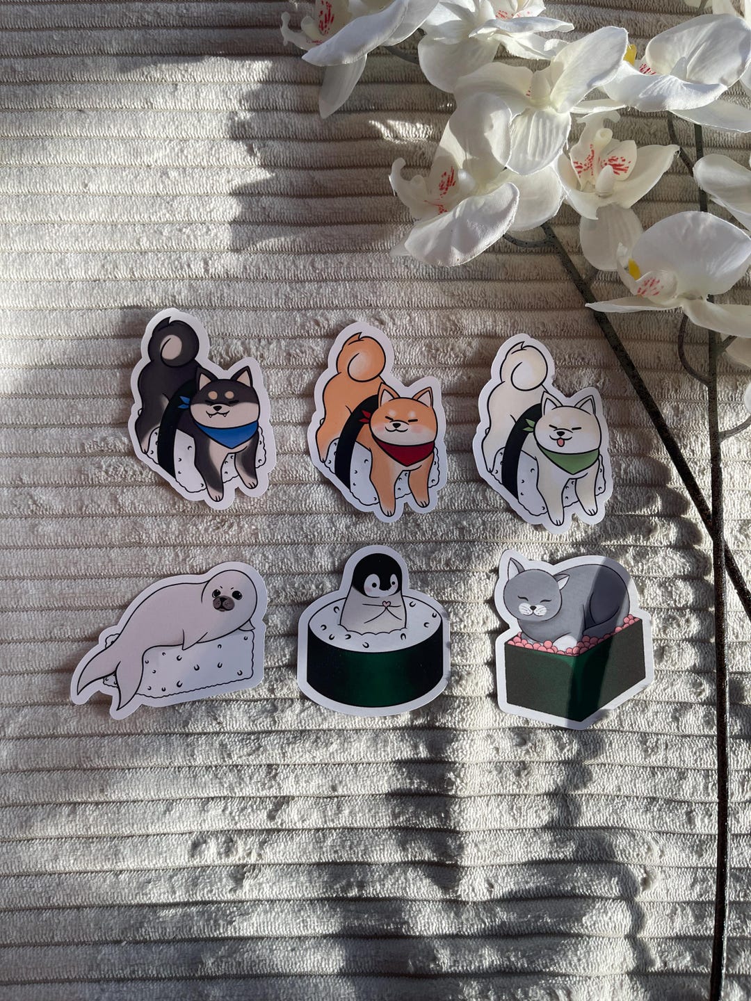 Cute Sushi Sticker Set Animals - Etsy