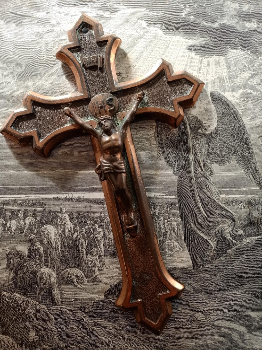 Crucifix, Copper Crucifix JMPC Belgium, 1960s With 636 - Etsy