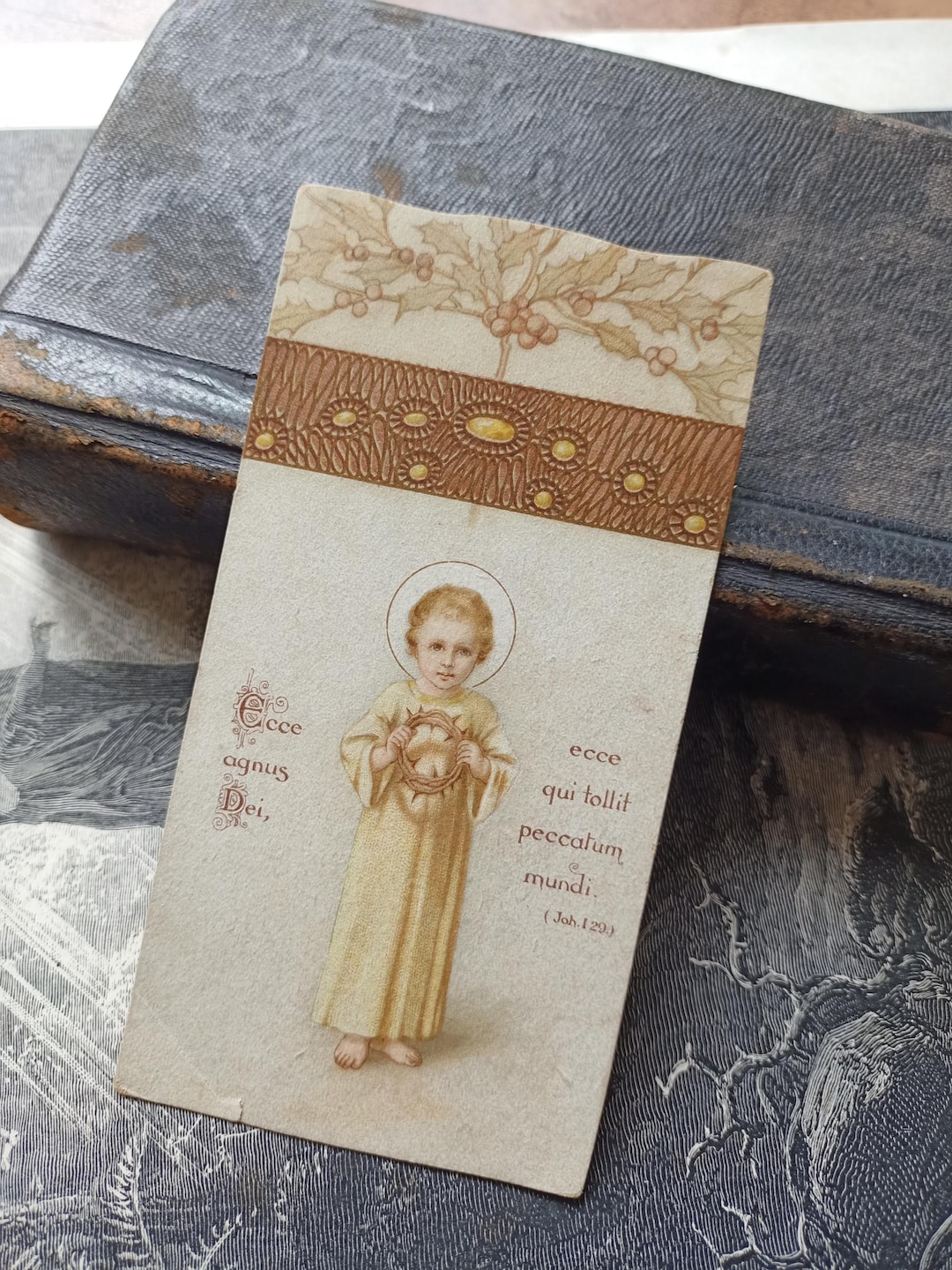 1910, Baby Jesus, Picture, Ecce Agnus Dei, Antique Religious Card ...