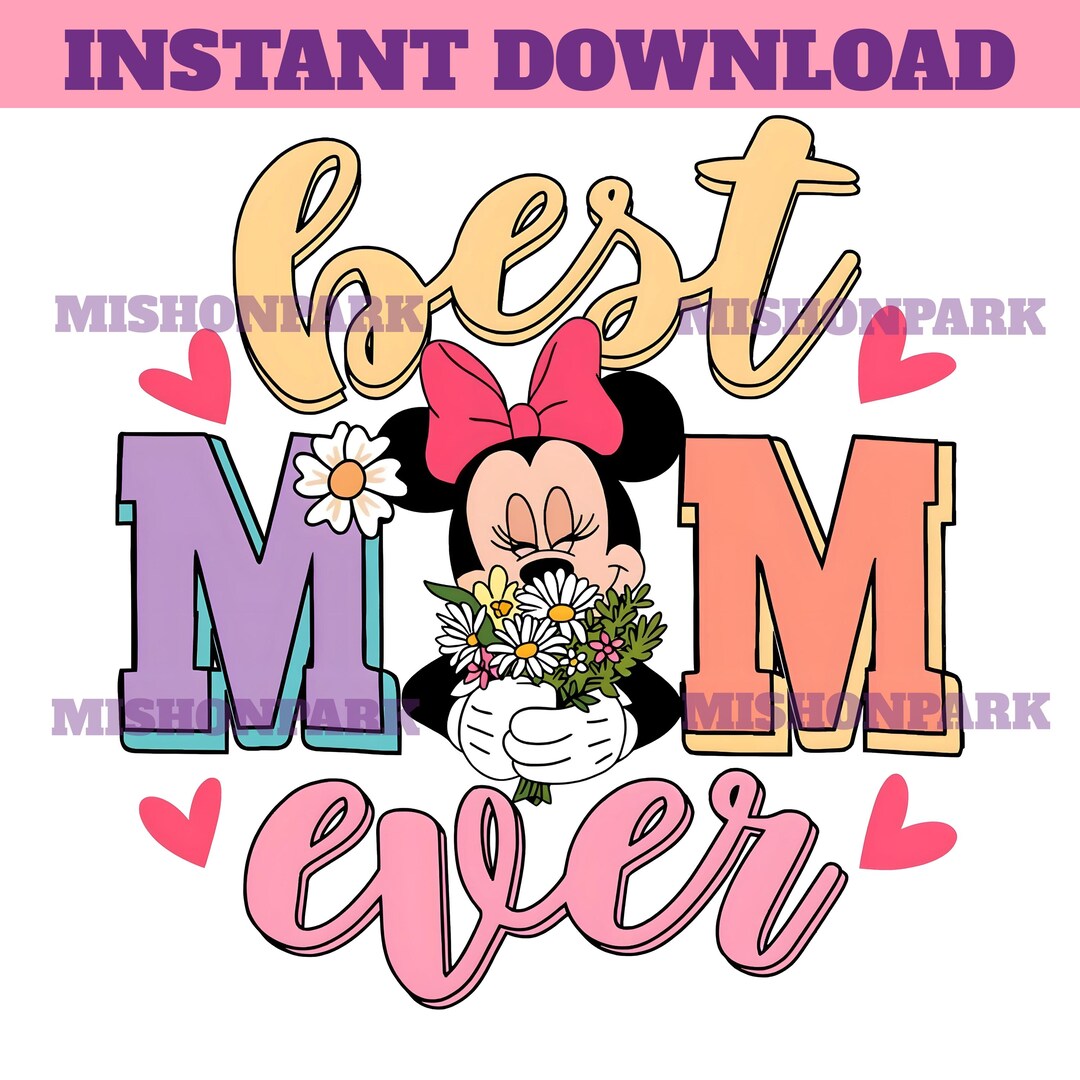Disney Minnie Best Mom Png, Minnie Mama Design Png, Disney Minnie ...