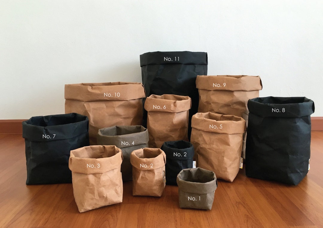 Eco-friendly Kraft Paper Storage Organization /laundry Basket /kitchen ...