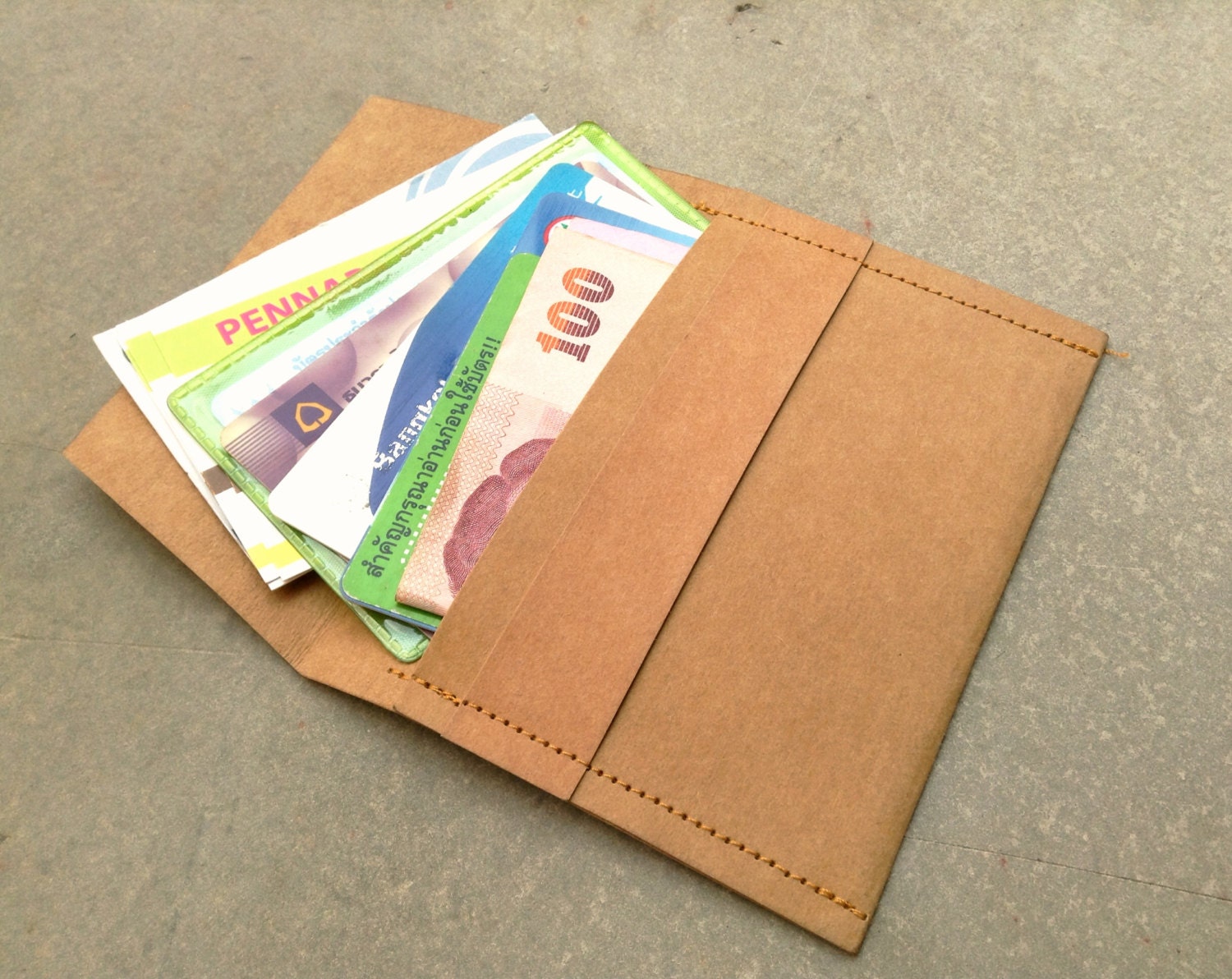 Card Case : Kraft Paper Business Card Case/wallet Kraft Paper Bag Thin ...