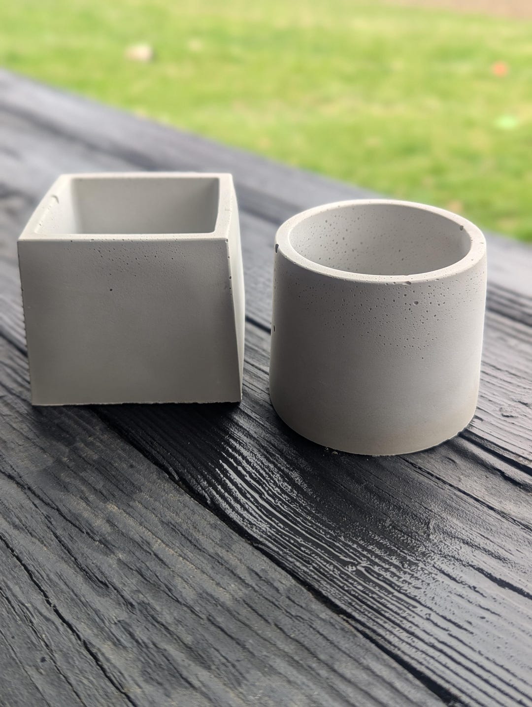 Small Concrete Planters - Etsy
