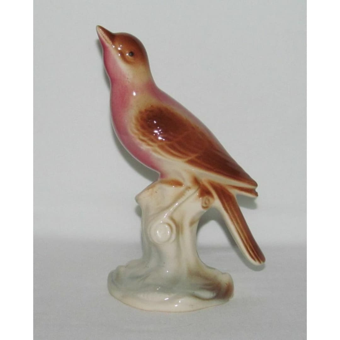 Royal Copley Pottery THRUSH Vintage Kitchenware Pink/brown Bird ...