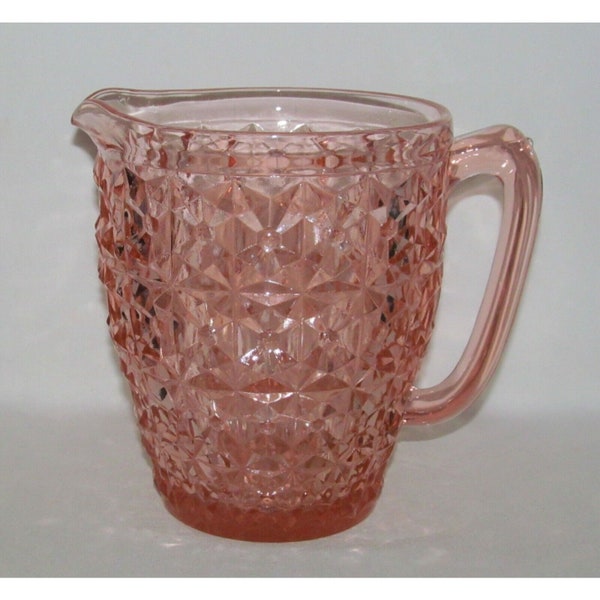 Pink Glass Pitcher - Etsy