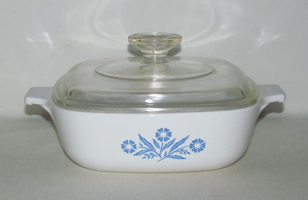 Corning Ware "corelle" CORNFLOWER BLUE Medium 1 Quart Casserole With ...