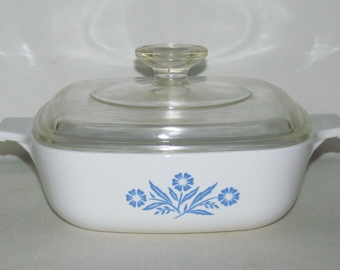 Corning Ware "corelle" CORNFLOWER BLUE Medium 1 Quart Casserole With ...