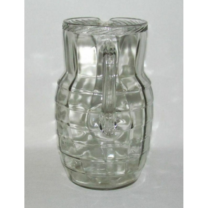 Hocking Glass BLOCK OPTIC Crystal 54 Oz Rope Top Water Pitcher - Etsy