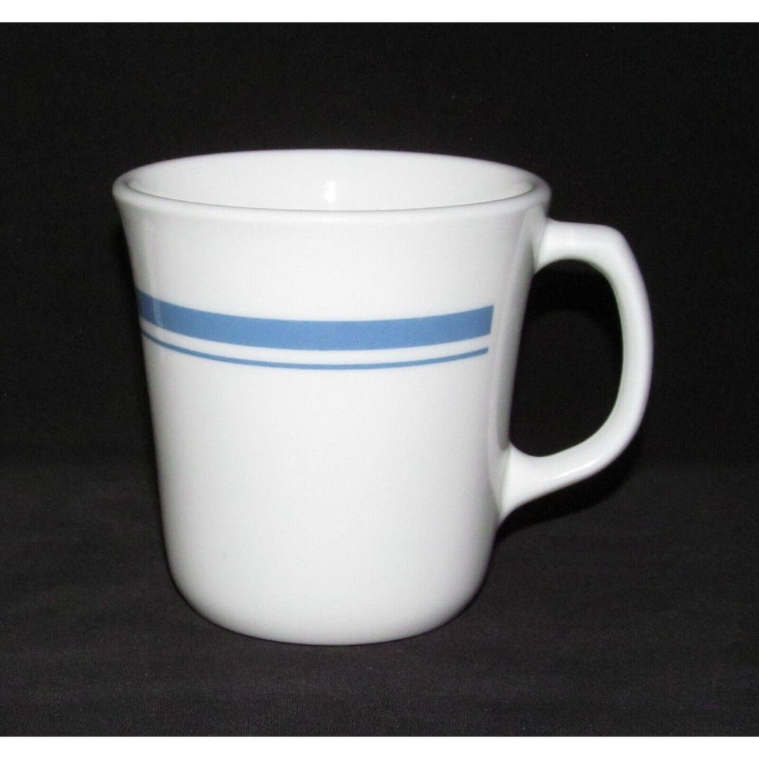Corning Ware "corelle" BLUE STRIPES White Coffee Mug - Etsy
