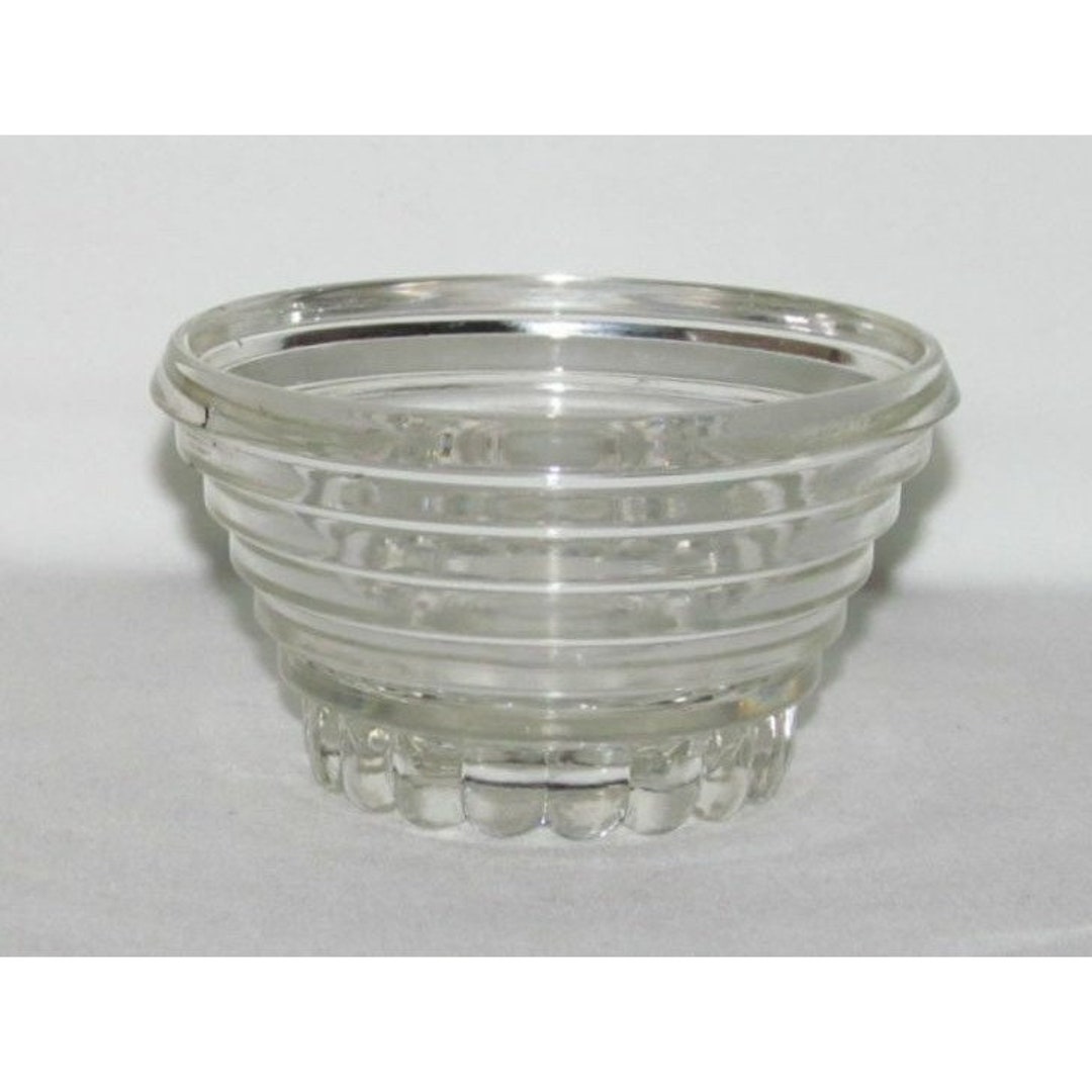 Anchor Hocking Glass MANHATTAN Horizontal Ribbed Crystal Round ...