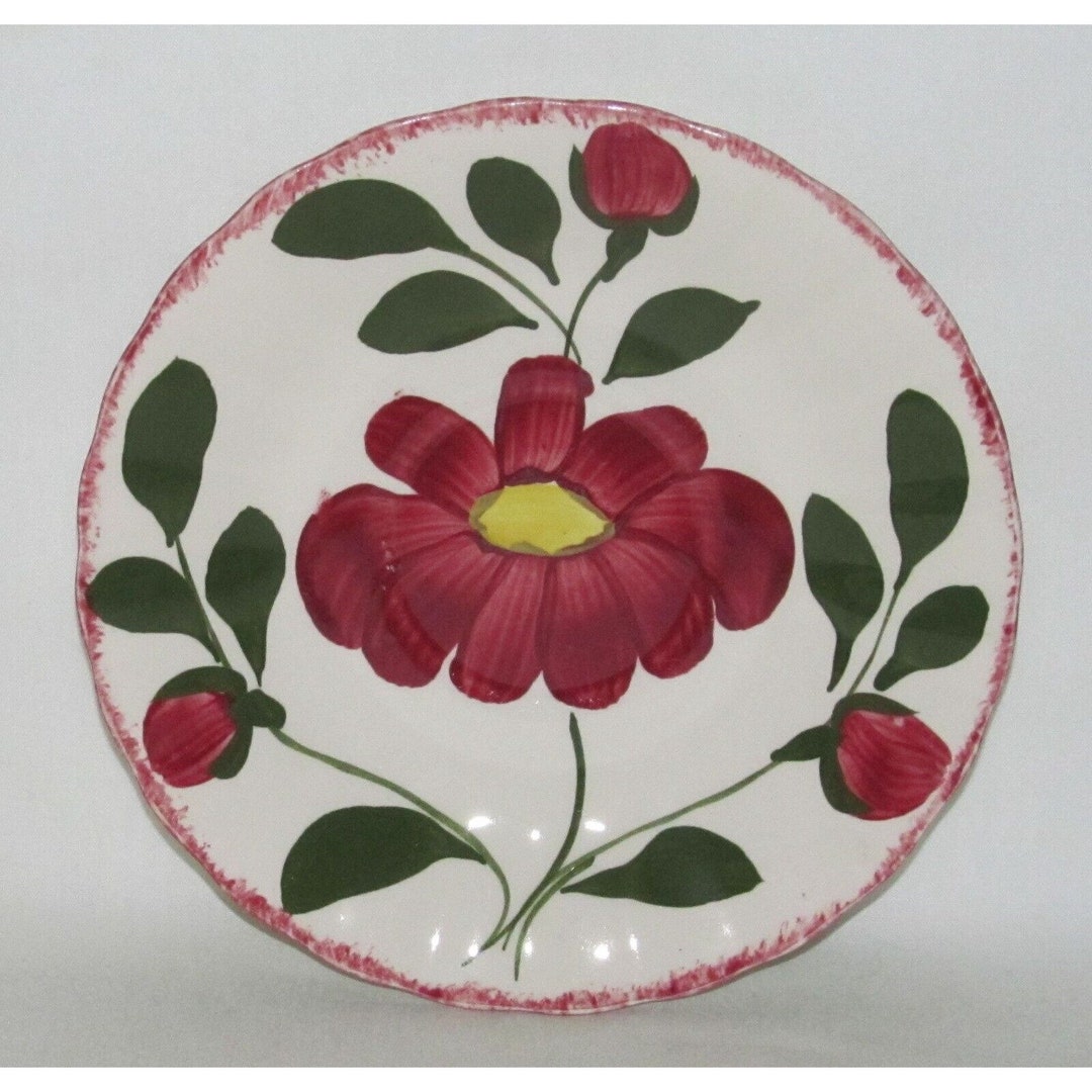 Blue Ridge China Co. RED NOCTURNE Indented Saucer - Etsy