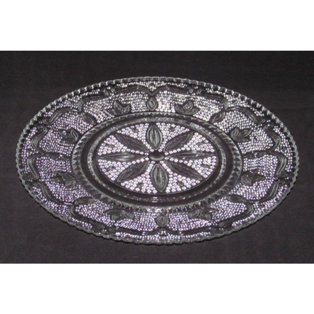 Federal Glass HERITAGE Crystal Dinner Plate - Etsy