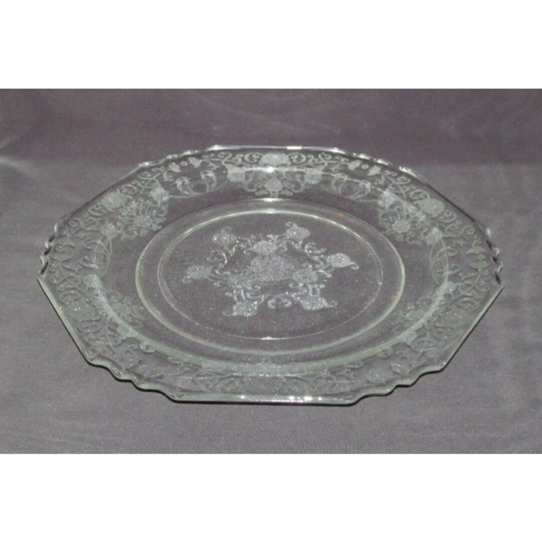 Hazel Atlas Glass FLORENTINE No.1 Poppy Crystal Dinner Plate - Etsy