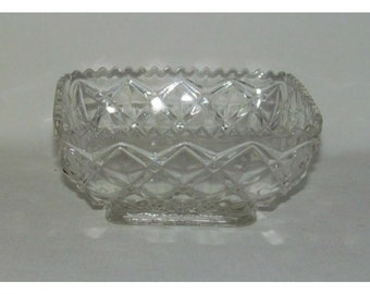 Square Crystal Bowl - Etsy