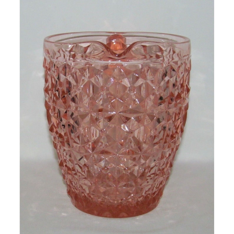 Jeannette Glass HOLIDAY Buttons and Bows Pink Large Water Pitcher - Etsy