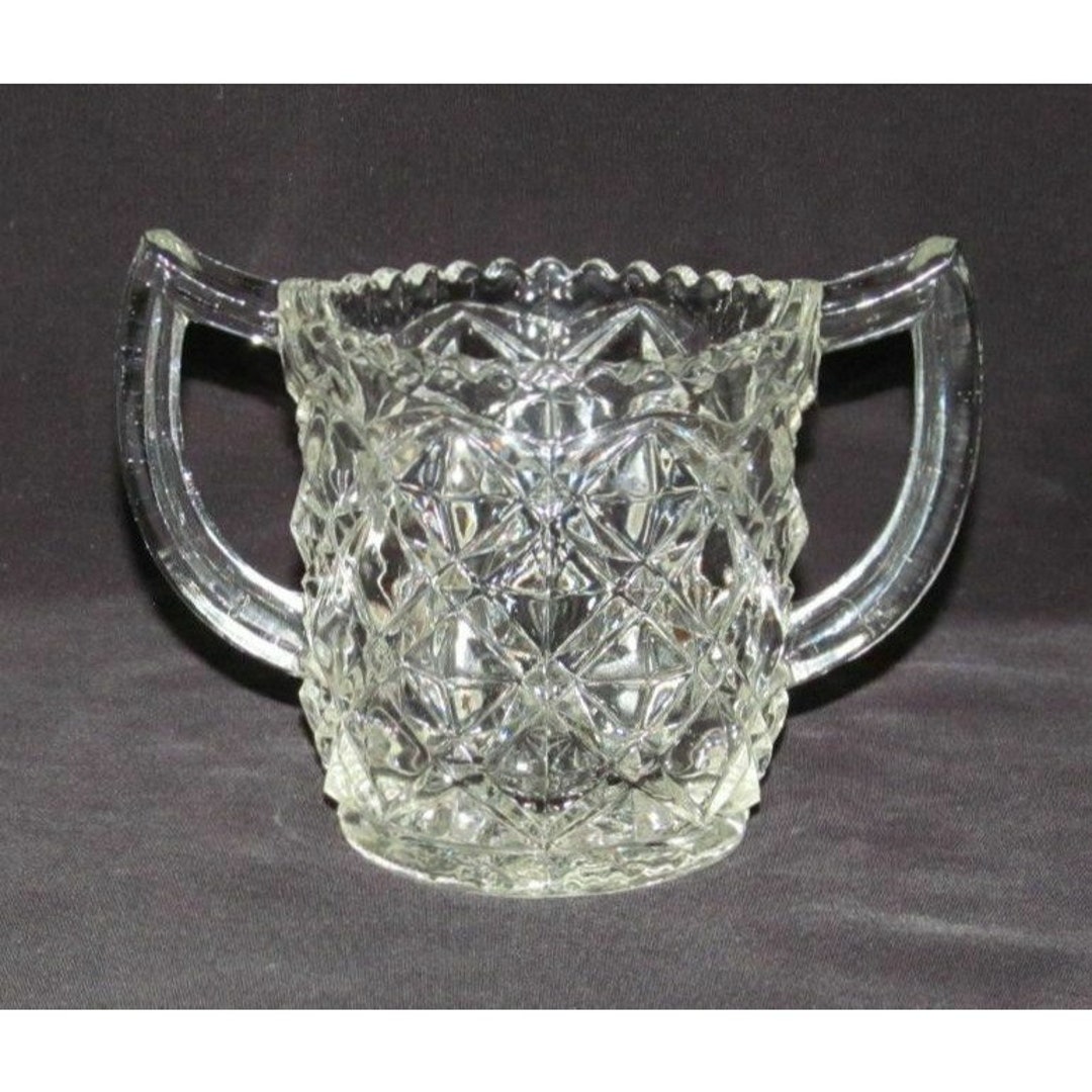 Imperial Glass DIAMOND BLOCK "little Jewel" Crystal Flat Sugar Dish - Etsy