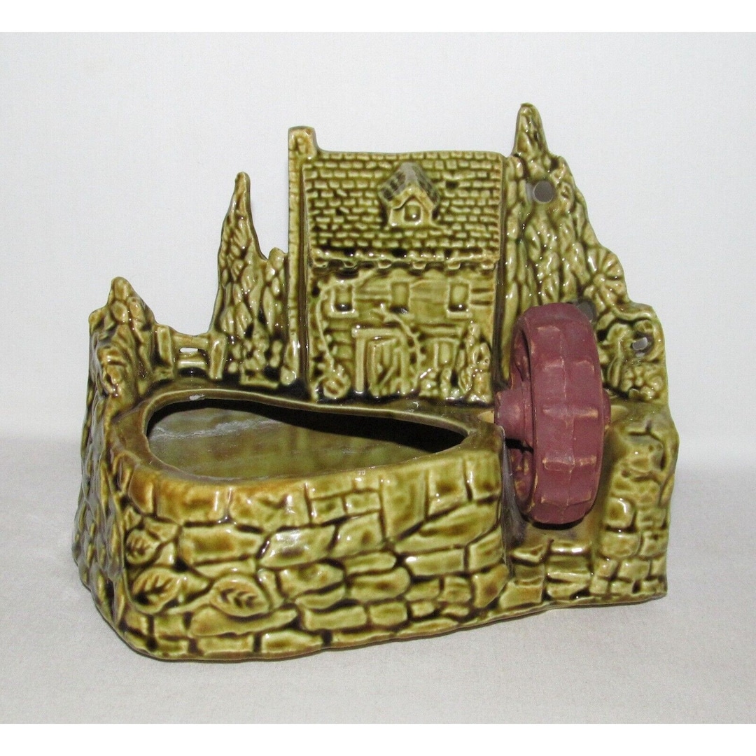 Shawnee Art Pottery OLD MILL No. 769 Green and Brown Flower Planter - Etsy