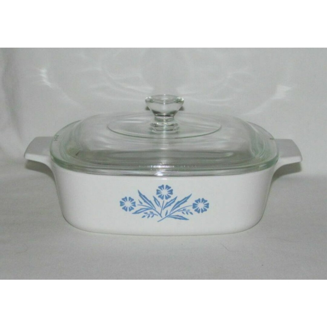 Corning Ware "corelle" CORNFLOWER BLUE Medium 1 Quart Casserole With ...