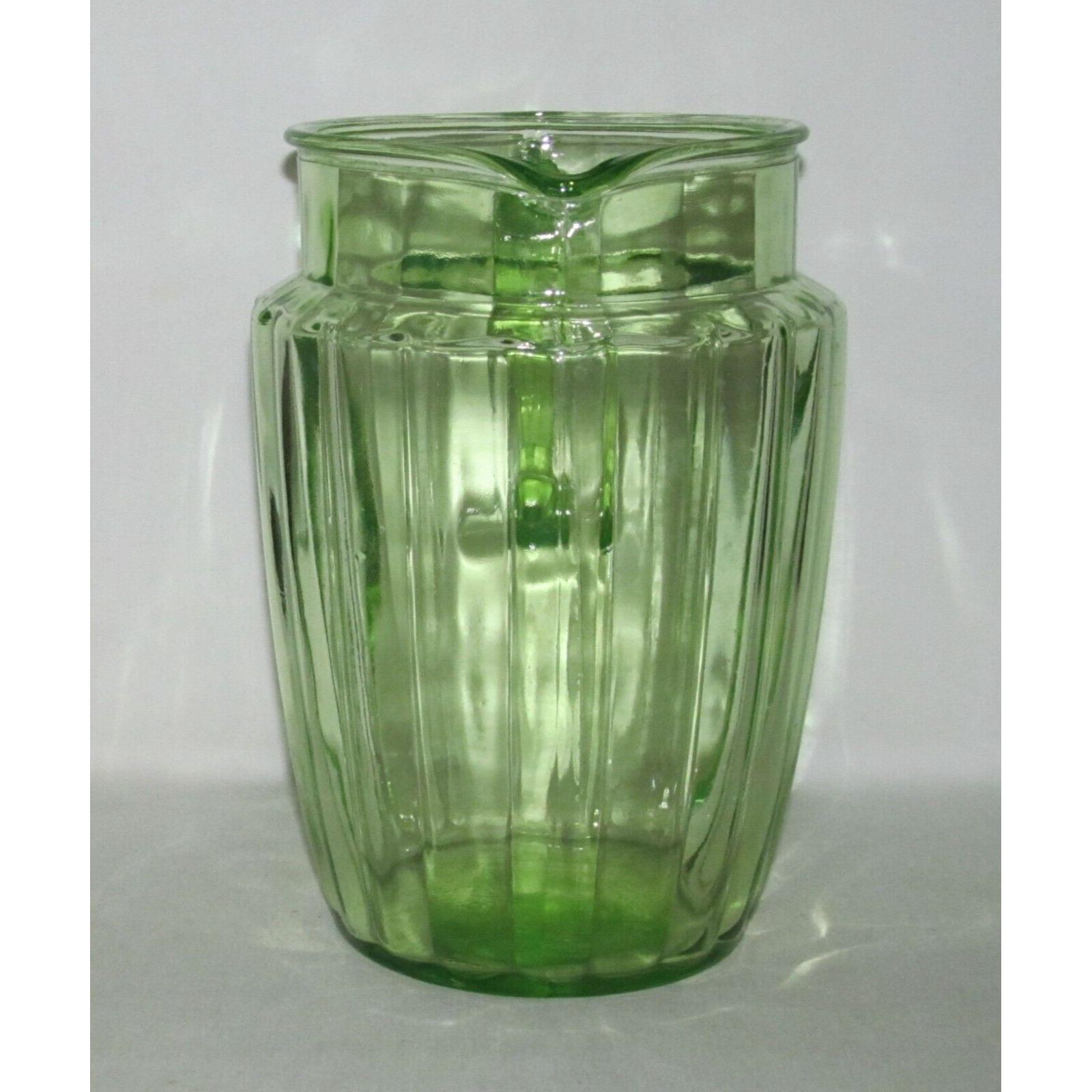 Anchor Hocking Glass PILLAR OPTIC "log Cabin" Green Large Iced Tea ...