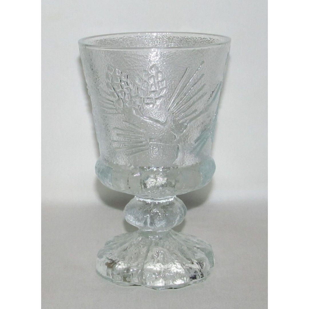 Tiara Glass PONDEROSA PINE Crystal Footed Water Goblet - Etsy
