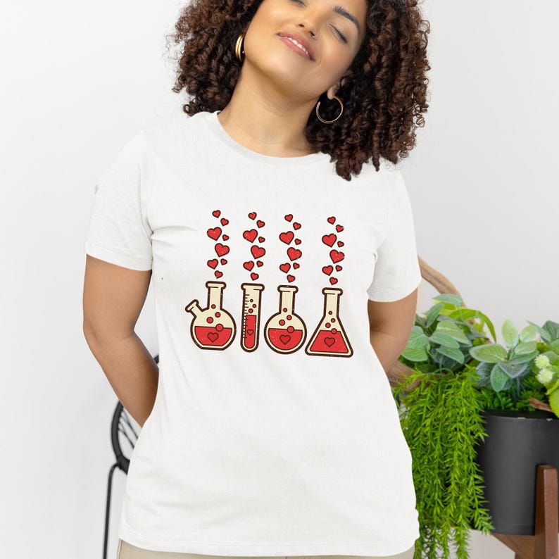 Science Beakers Valentine T-shirt, Chemistry Flasks Hearts Sweatshirt ...