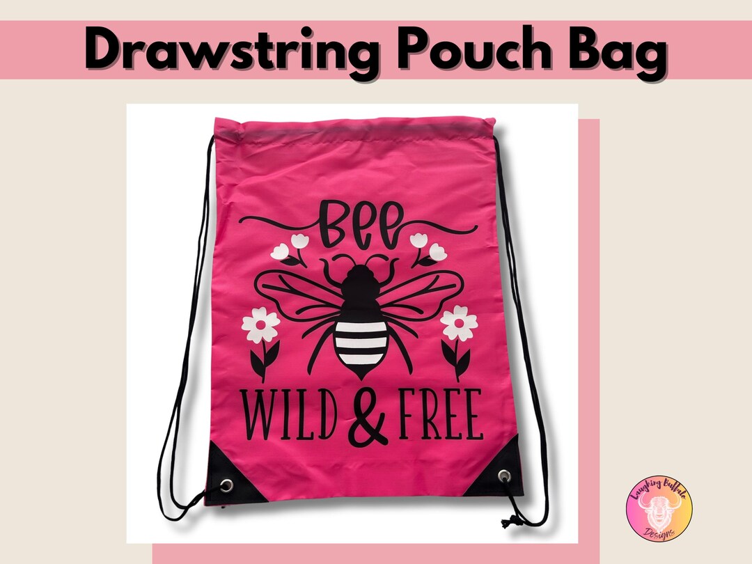 Drawstring Pouch Bag Cinch Sack Teen Gift Women's Bookbag Bumblebee ...