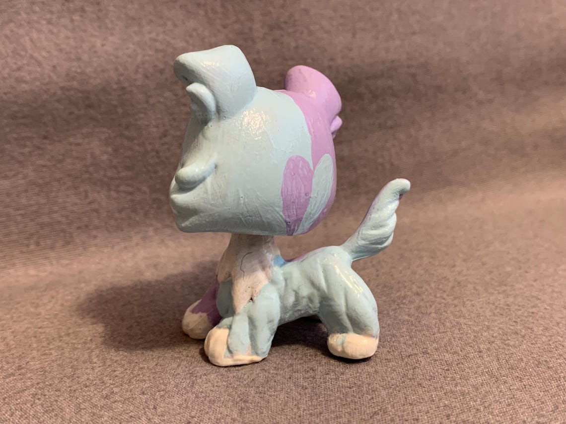 Custom Pastel Purple and Blue Collie Littlest Pet Shop Figure - Etsy
