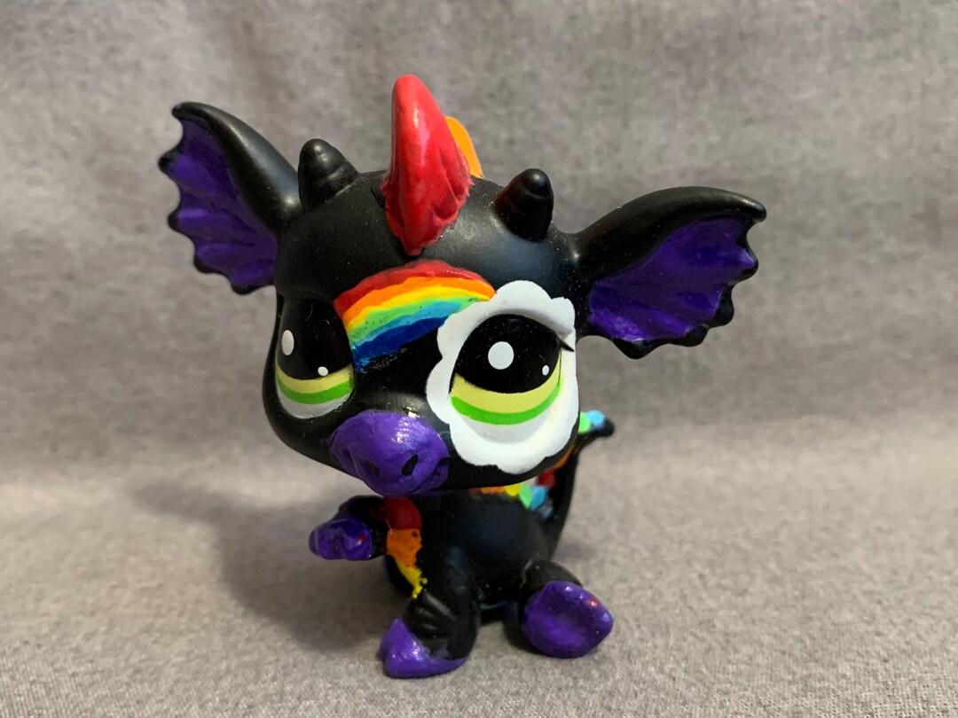 Custom Rainbow Dragon Littlest Pet Shop Figure - Etsy