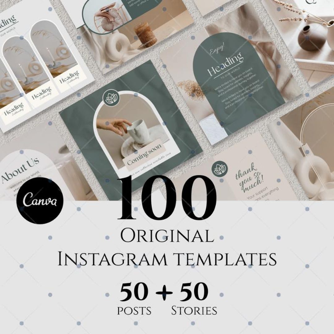 100 Instagram Editable Post Templates Marketing Templates Story ...