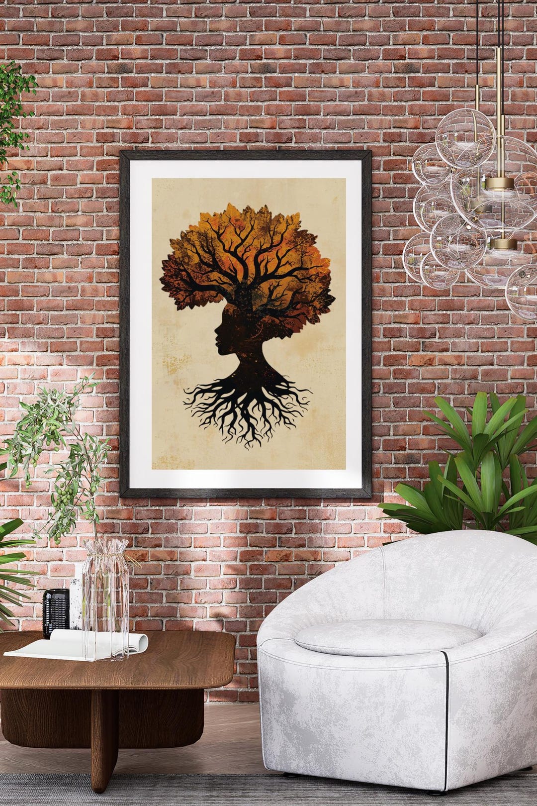 Tree of Life Woman Art Print, Boho Earth Tones (digital Download) - Etsy