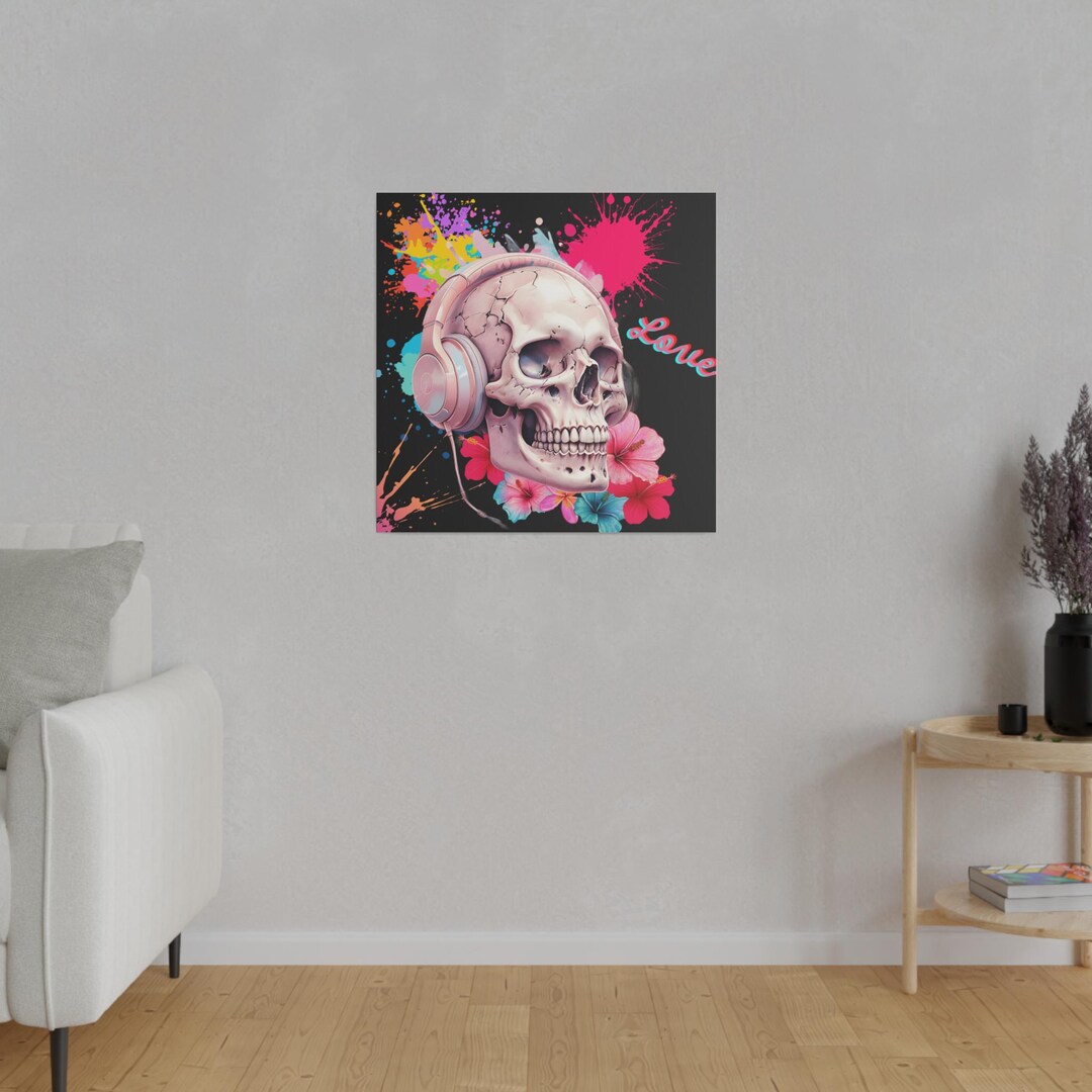 Musical Skull A Fusion of Life and Art Matte Canvas, Stretched, 0.75 - Etsy