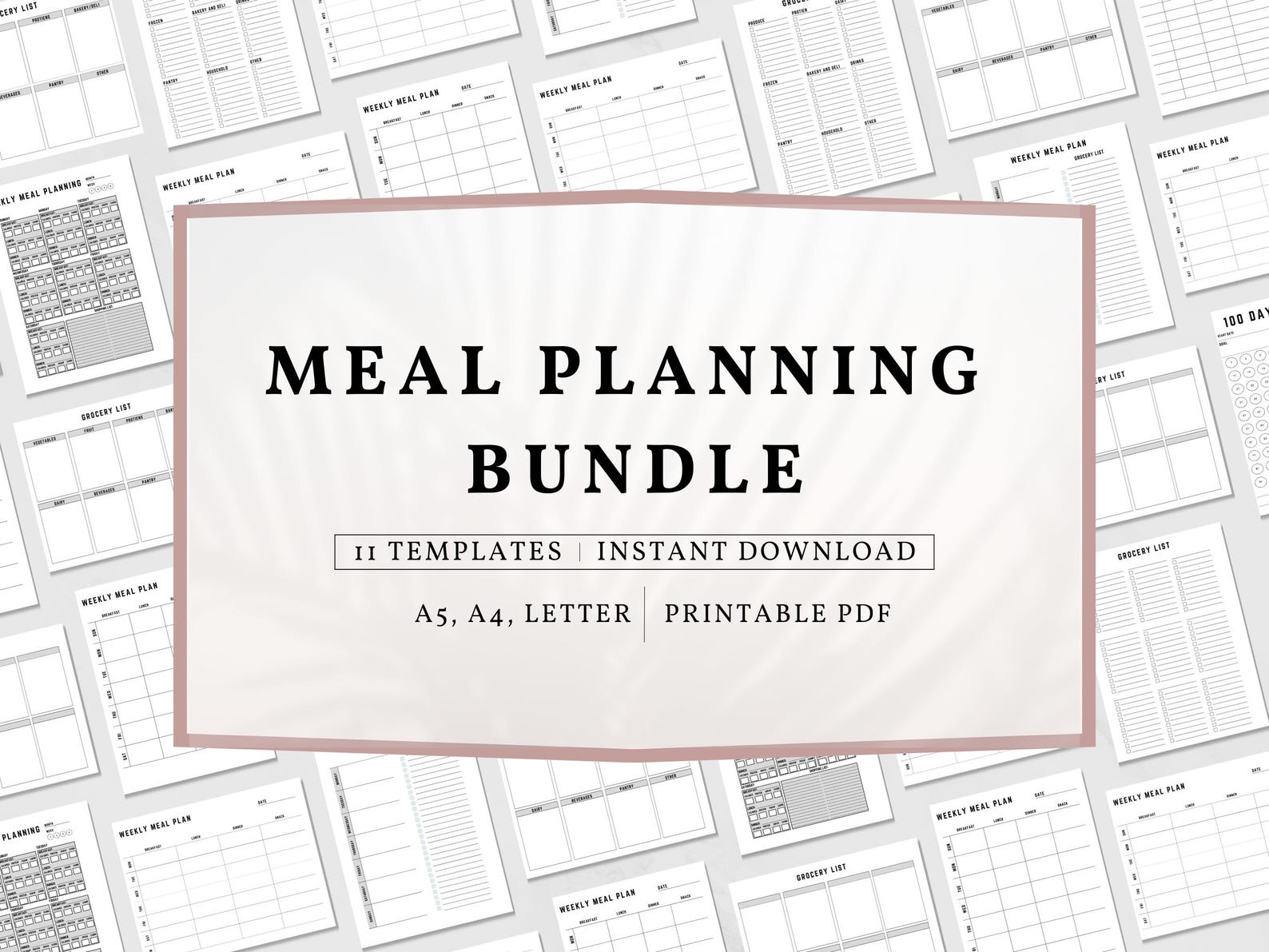 Meal Planning Bundle Printable PDF | Meal Prep Organizer Journal ...