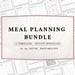 Meal Planning Bundle Printable PDF | Meal Prep Organizer Journal ...