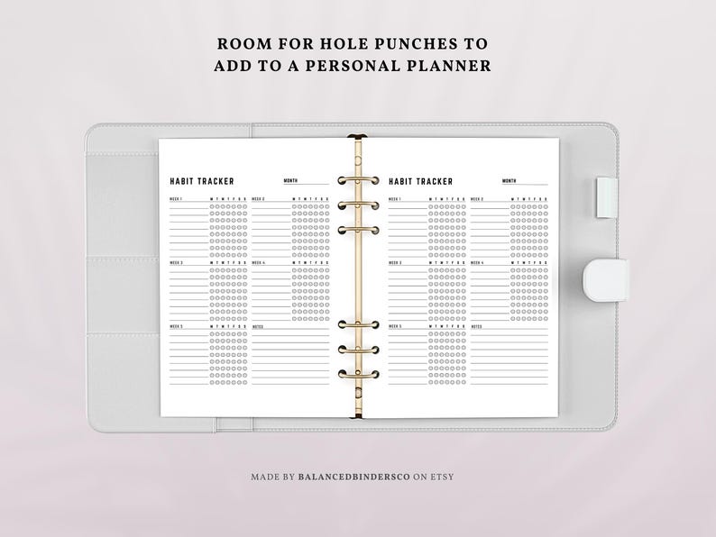 5 Week Multiple Habit Tracker Printable PDF | Simple Productivity ...