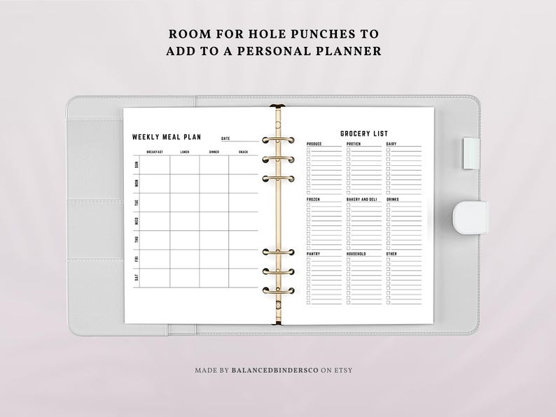 Meal Planning Bundle Printable PDF | Meal Prep Organizer Journal ...