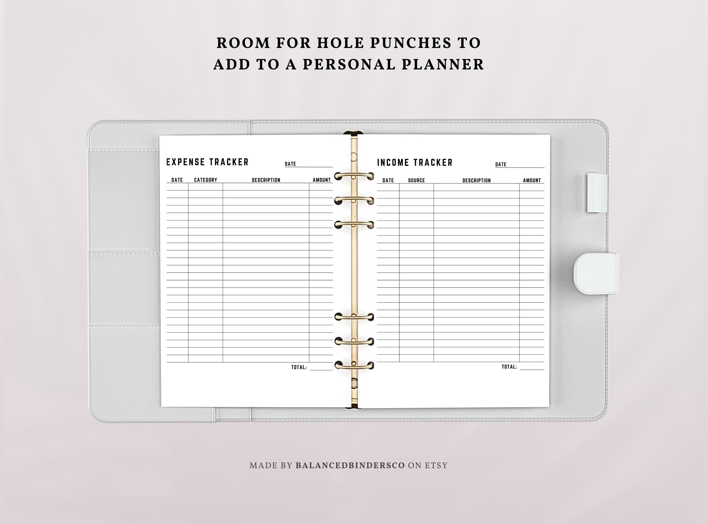 Expense and Income Tracker Printable PDF Template | Budget Planner ...