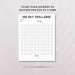 100 Day Challenge Printable PDF | Goal Tracking Planner Insert ...