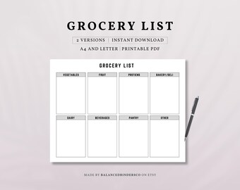 Weekly Meal Planner Printable PDF | Meal Prep Organizer Journal Insert ...