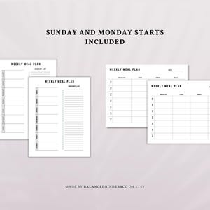 Meal Planning Bundle Printable PDF | Meal Prep Organizer Journal ...