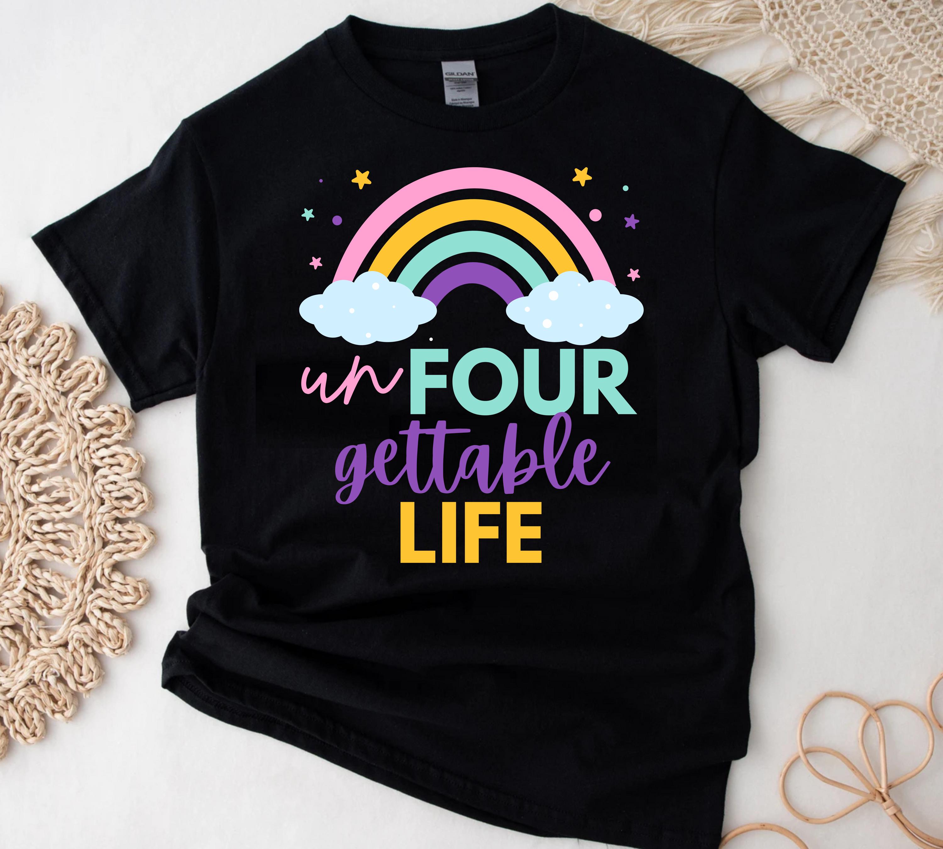 Un Four Gettable Png Svg for Cricut, Kids Shirt, Girl Birthday Shirt ...