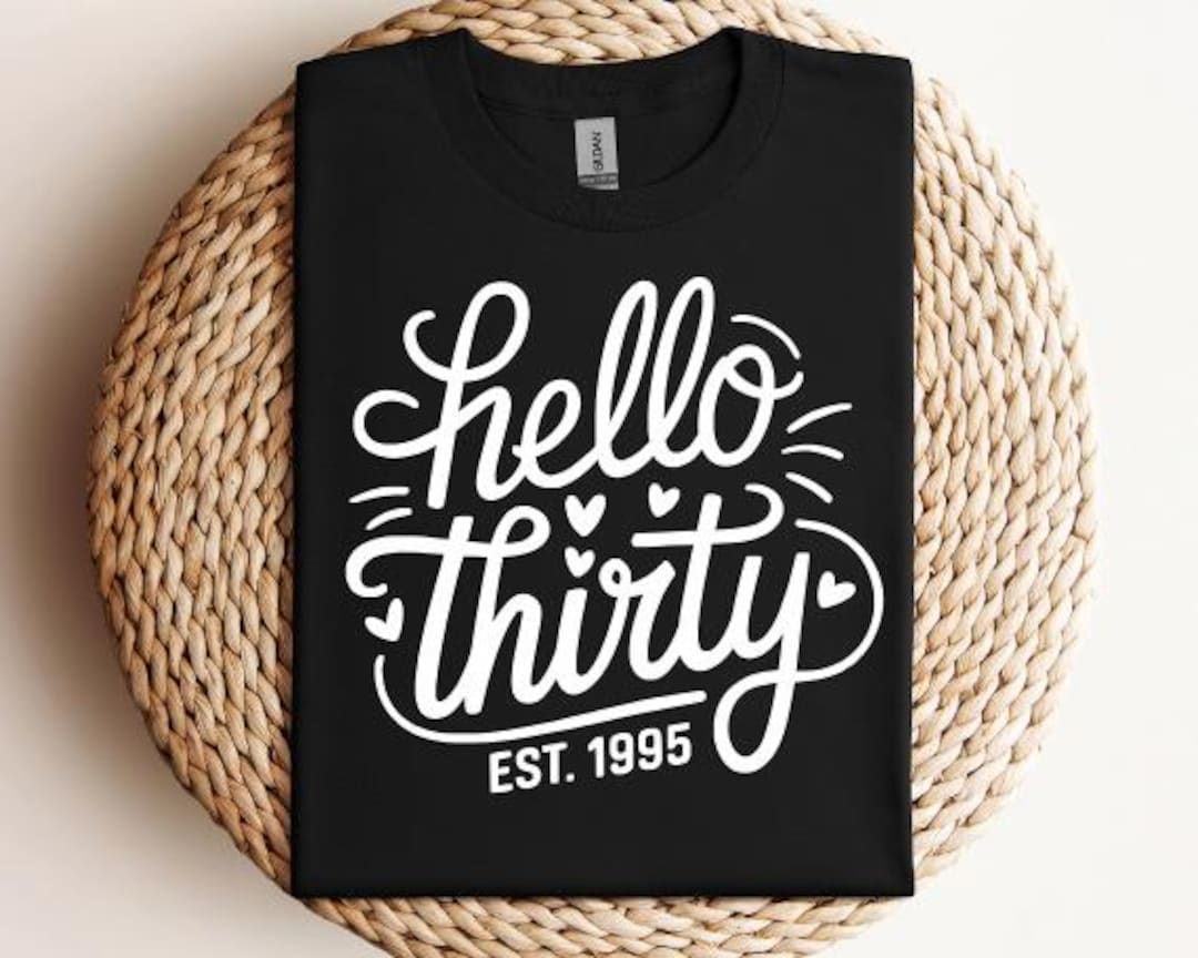 Hello Thirty Est 1995 SVG PNG PDF Thirties Svg 1995 Svg Born in 1995 ...